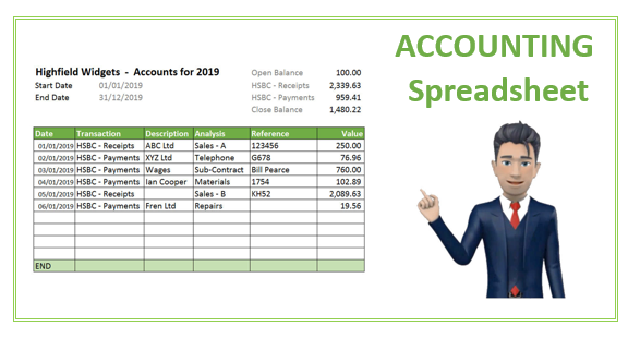 Free Accounting Spreadsheet - Easy to Use and ideal for a small busine – Mr.SpreadSheet