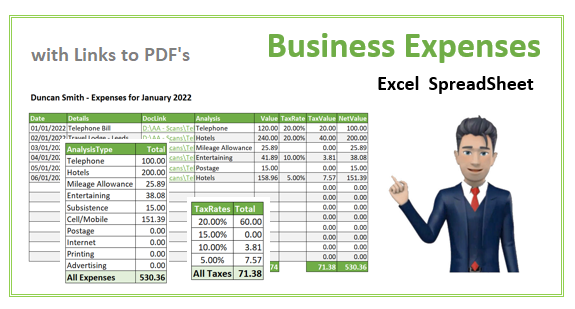 Free Business Expenses Spreadsheet - the easy way to record and track ...