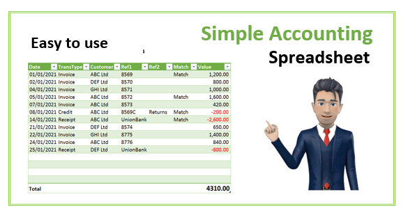 Free Simple Accounting Spreadsheet – Mr.SpreadSheet